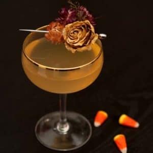 The Yummiest Candy Corn Cocktail - She Keeps a Lovely Home