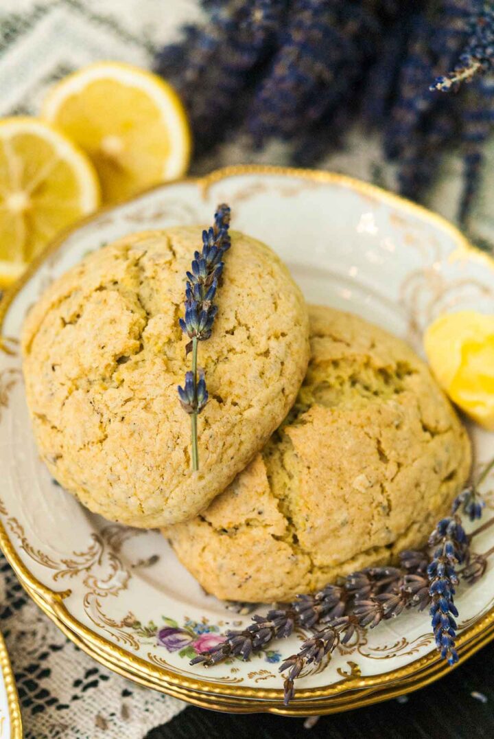 Lavender Lemon Scones with Honey Butter - She Keeps a Lovely Home
