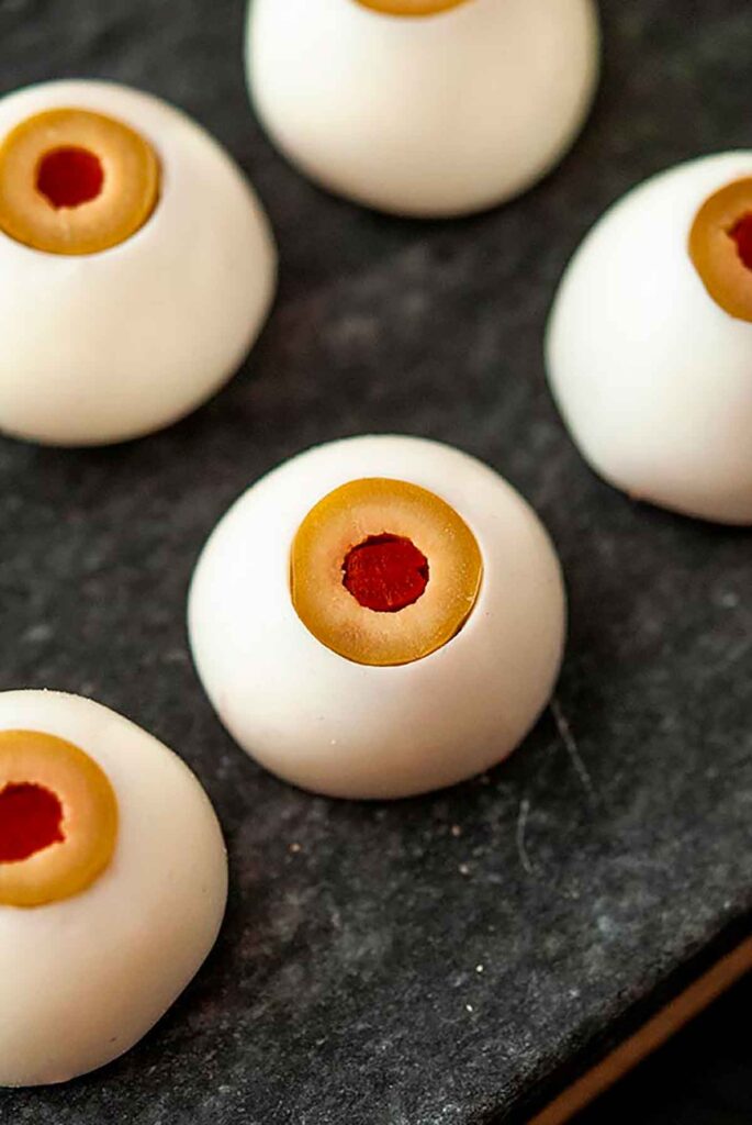 Halloween Party Appetizers - Spooky Deviled Eyeballs