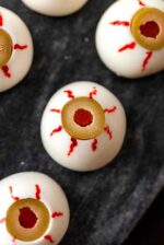 Halloween Party Appetizers - Spooky Deviled Eyeballs