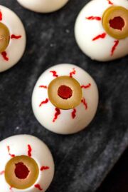 Halloween Party Appetizers - Spooky Deviled Eyeballs