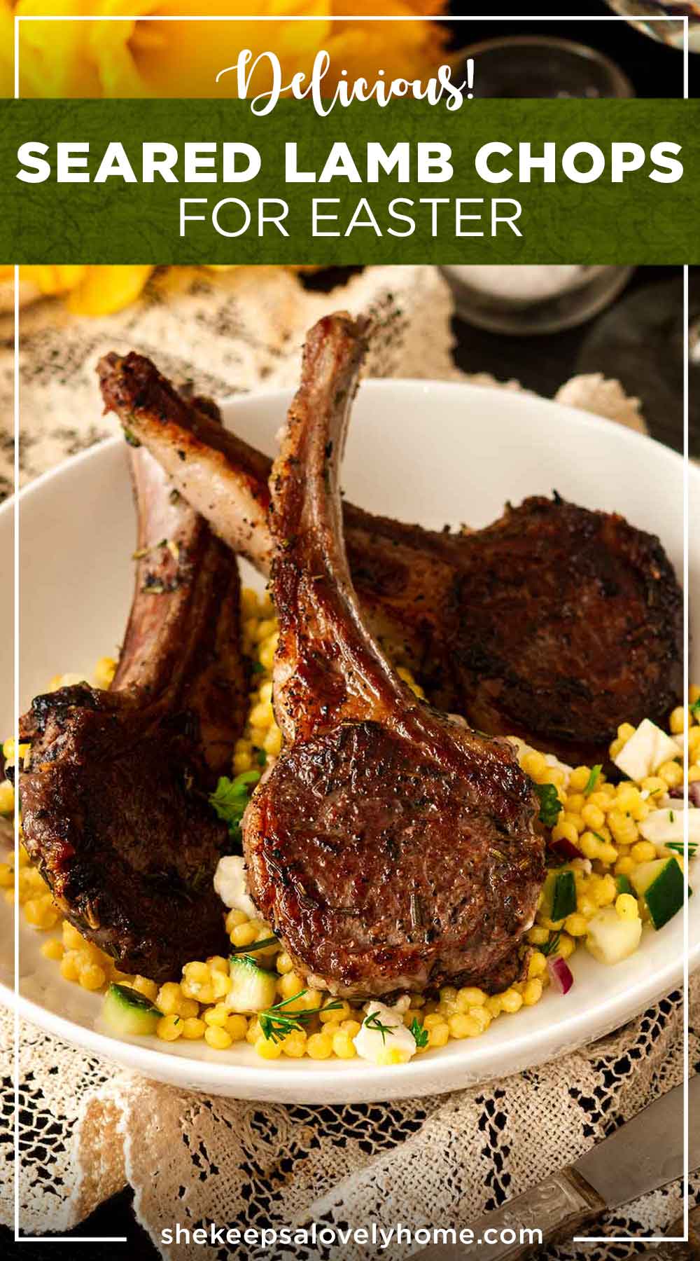 Perfectly Pan-Seared Rosemary Lamb Chops – She Keeps a Lovely Home