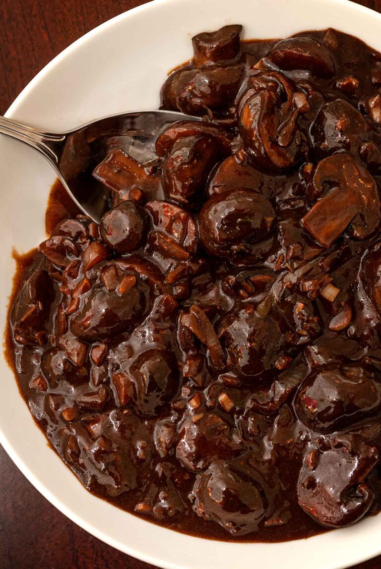 Top Round Roast Beef with Red Wine Mushroom Sauce