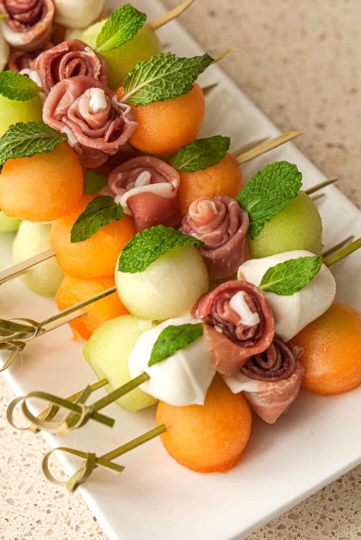 Prosciutto and Melon Skewers - She Keeps a Lovely Home
